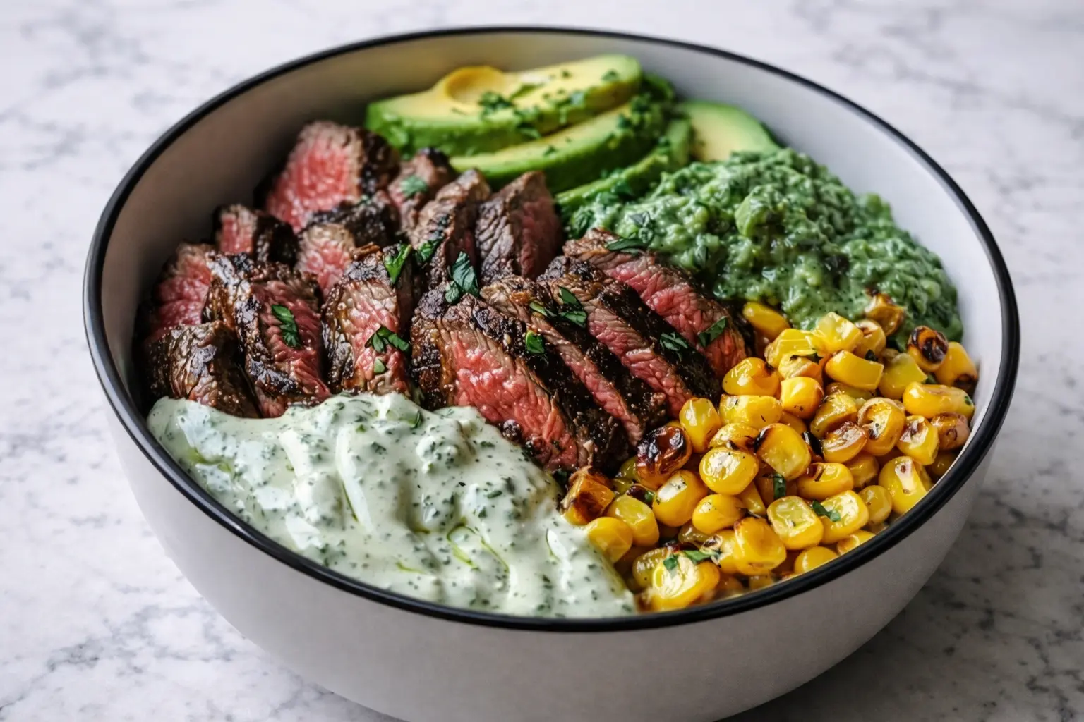 High Protein Steak Bowl with Avocado Recipe - Chef Thomas